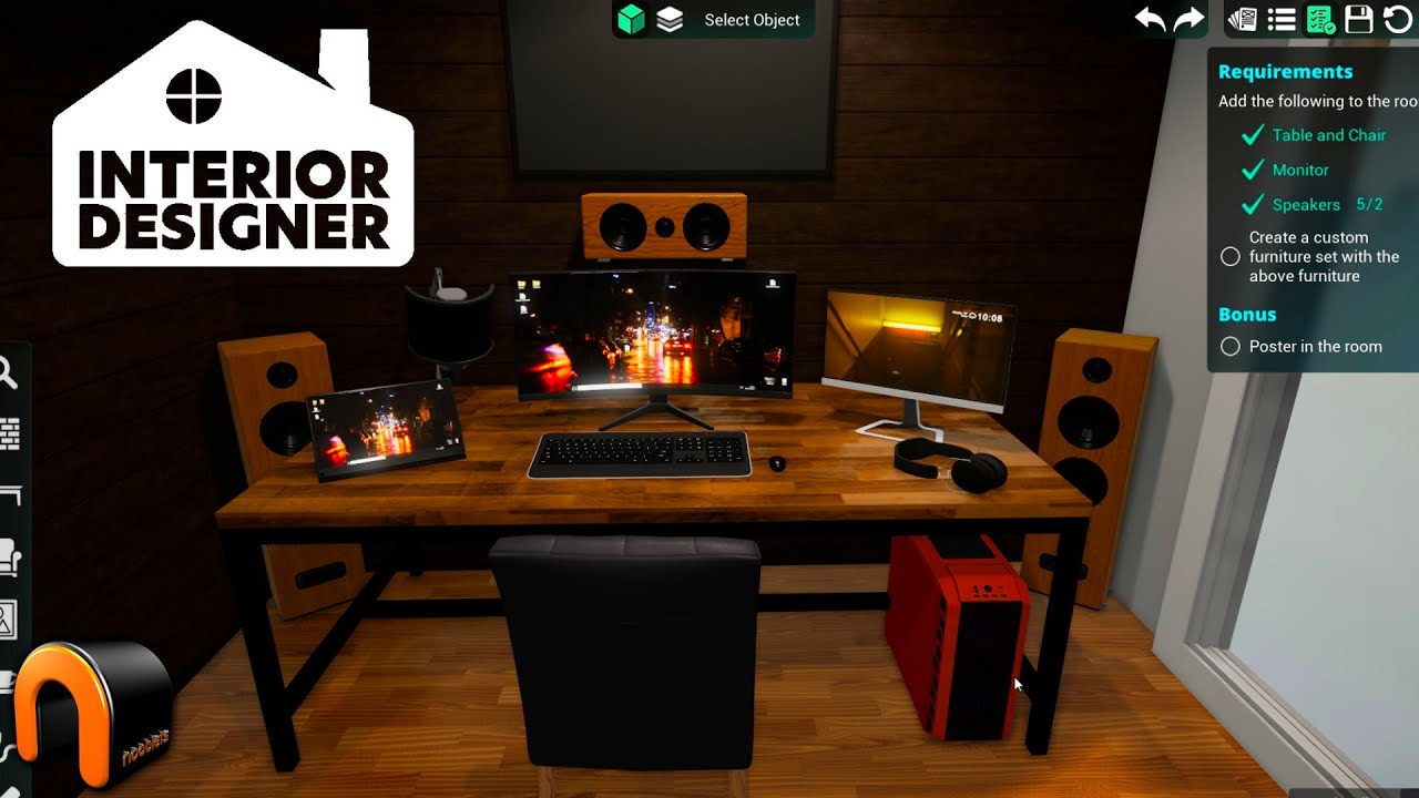 INTERIOR DESIGNER Game - Building Computer Room! - YouTube