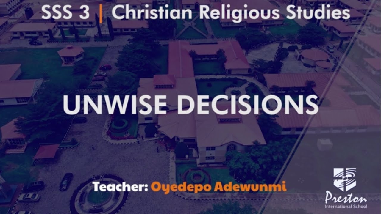 Unwise Decisions - SSS3 CRS - YouTube