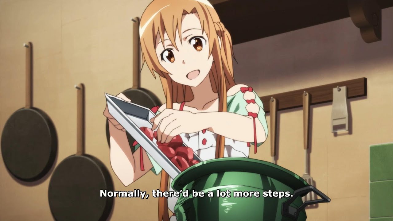 Sword Art Online - Asuna Cooks For Kirito - YouTube
