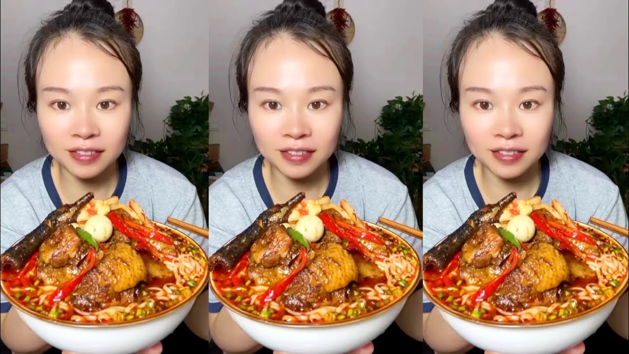 Mukbang Spicy Food Noodles Challenge | Spicy Chicken Noodles Soups ASMR ...