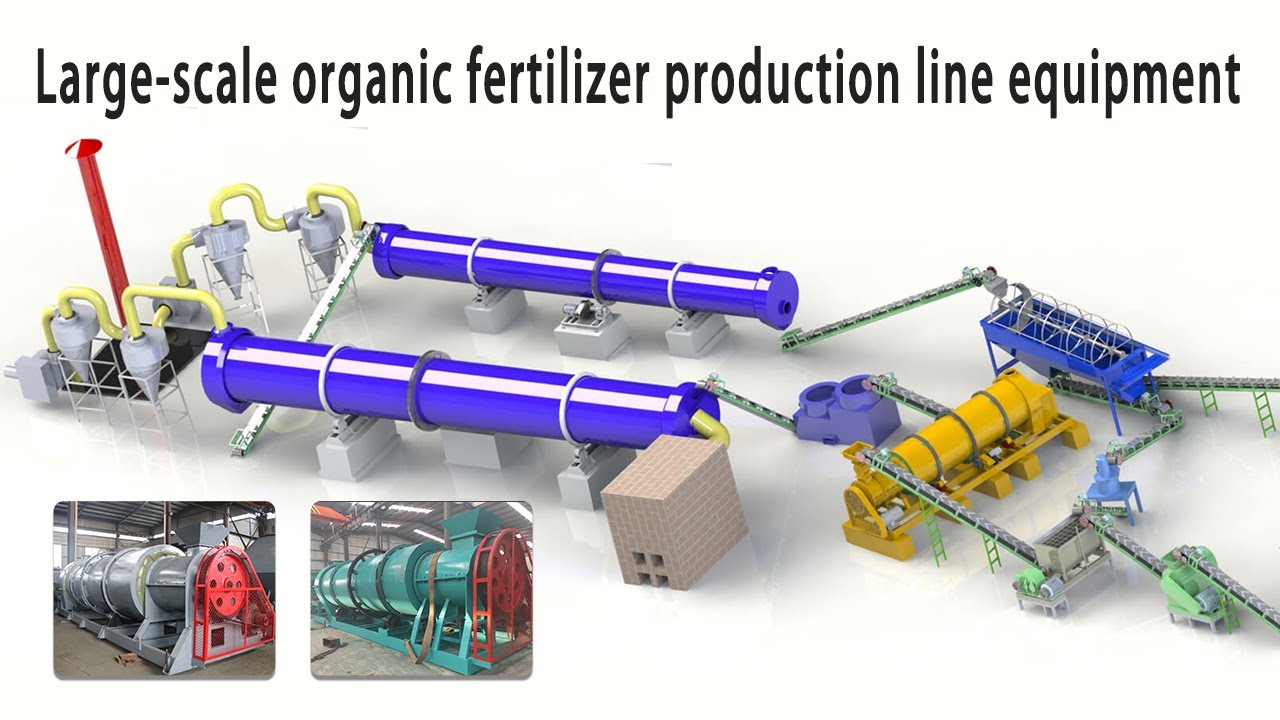 large scale organic fertilizer production line - YouTube