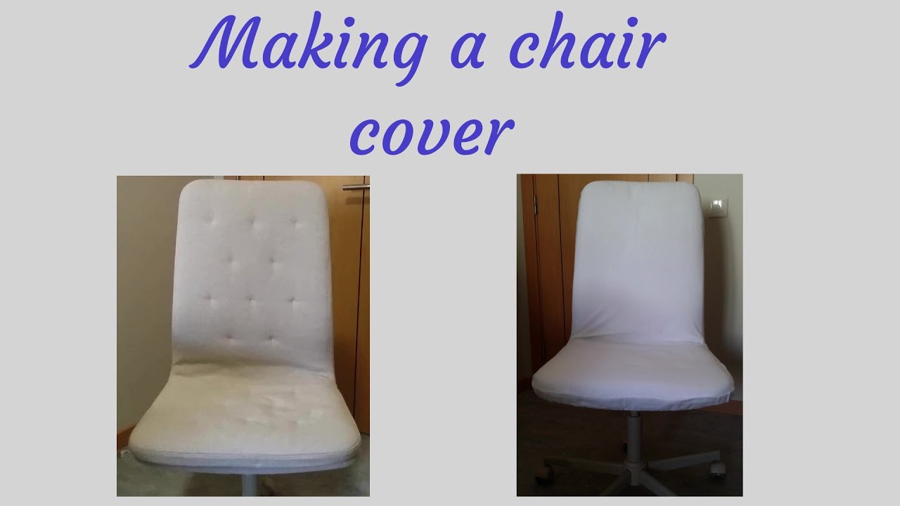 Making a chair cover for a desk chair - DYI Sewing project - YouTube