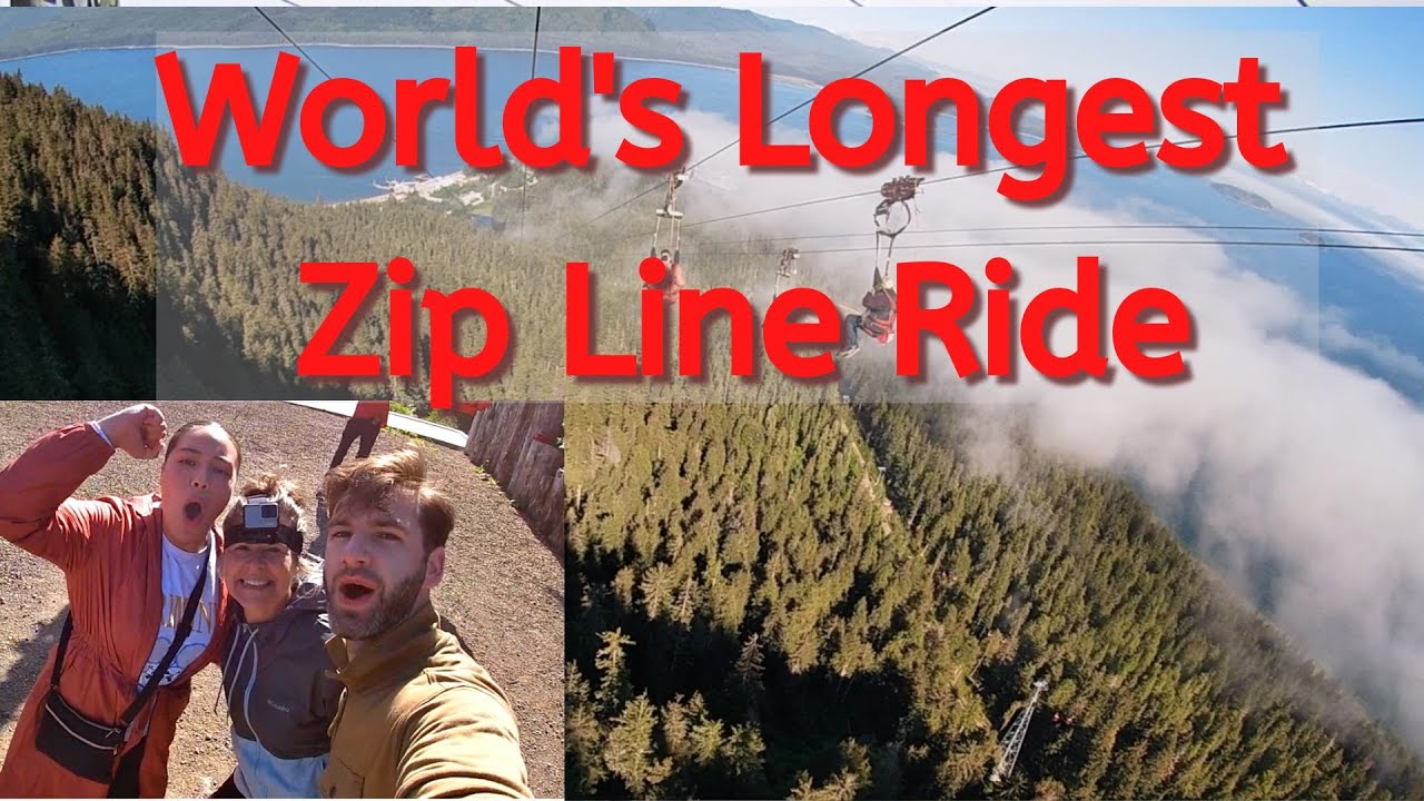 We Rode The World's Longest Zip Line Ride // Icy Strait Alaska! - YouTube