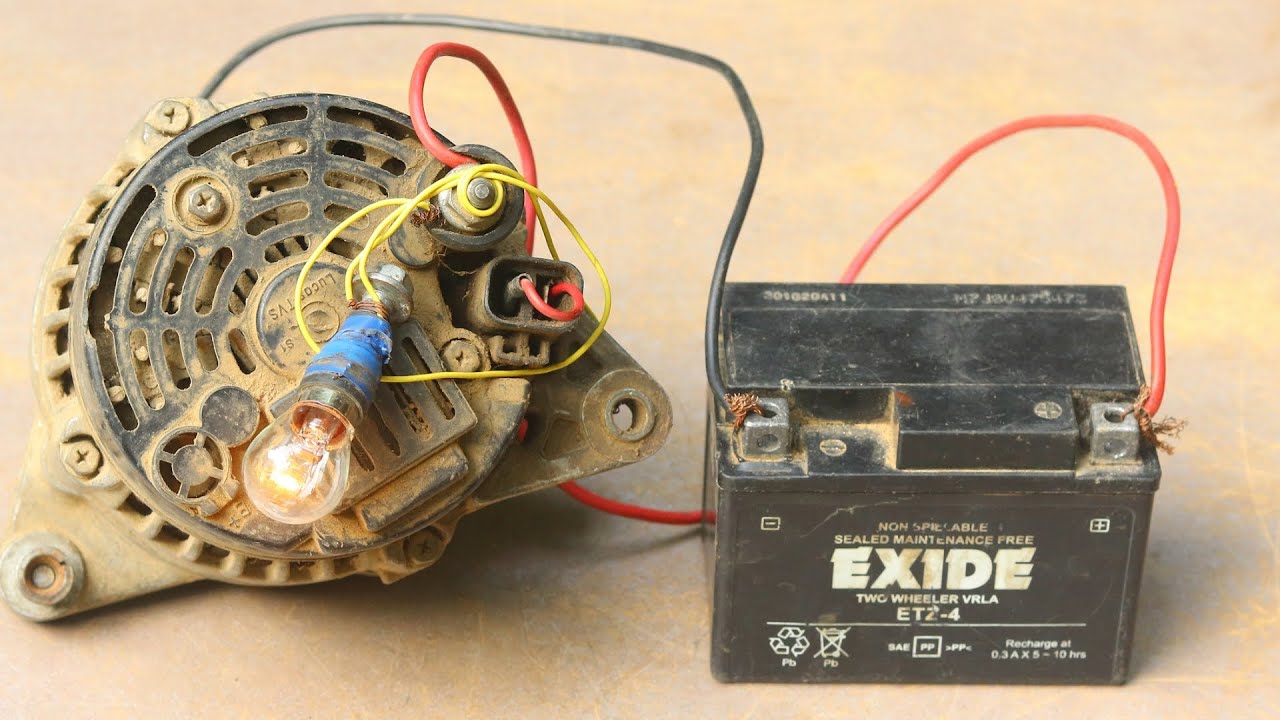 How to Connection 2 Pin Alternator | How to Wire Lucas Tvs 2 Wire ...