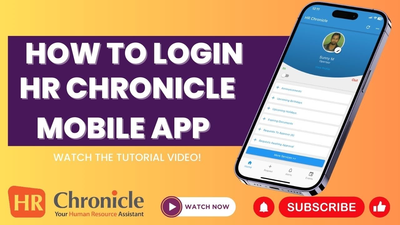 HR Chronicle V9 - Mobile App Login Procedure. The New HRMS Mobile App ...