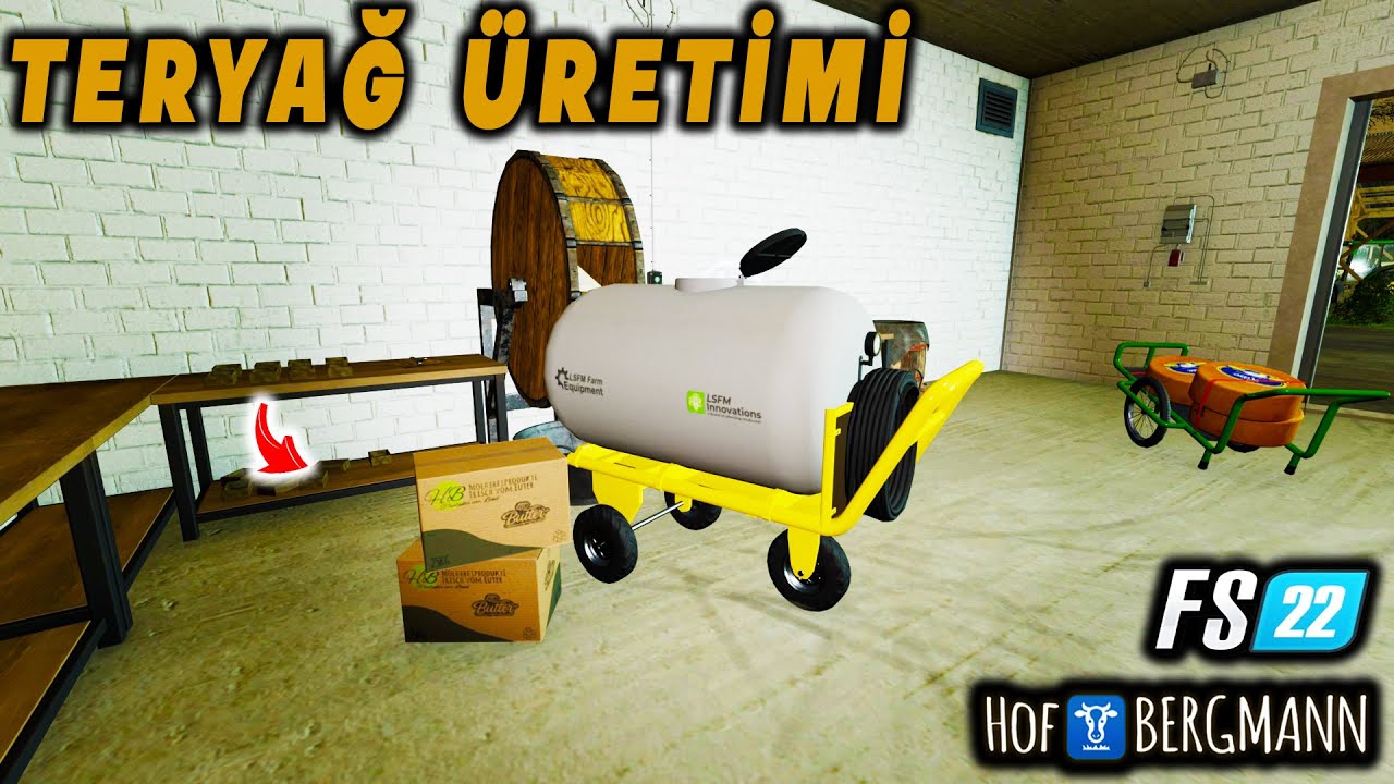 HOF BERGMANN TAZE TEREYAĞ ÜRETİM // FARMİNG SİMULATOR 22 - YouTube