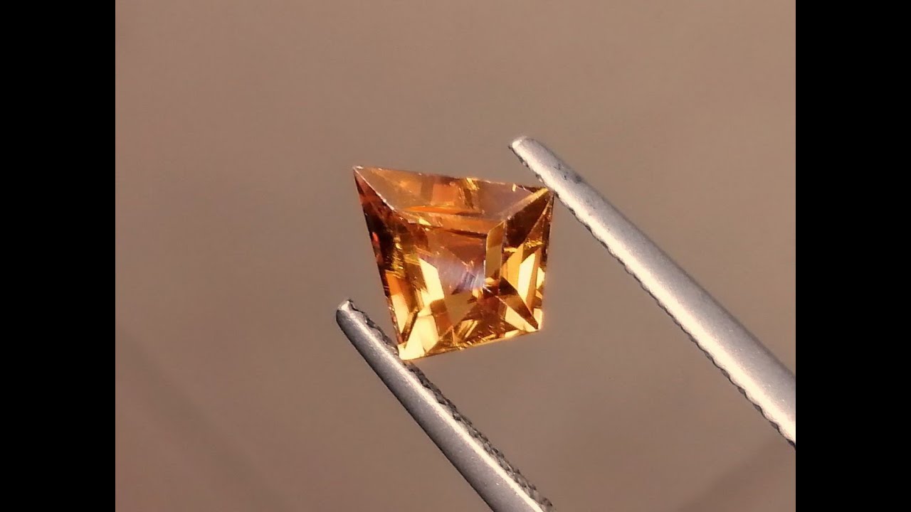 fancy cut natural jacinth zirconn orange gemstone - YouTube