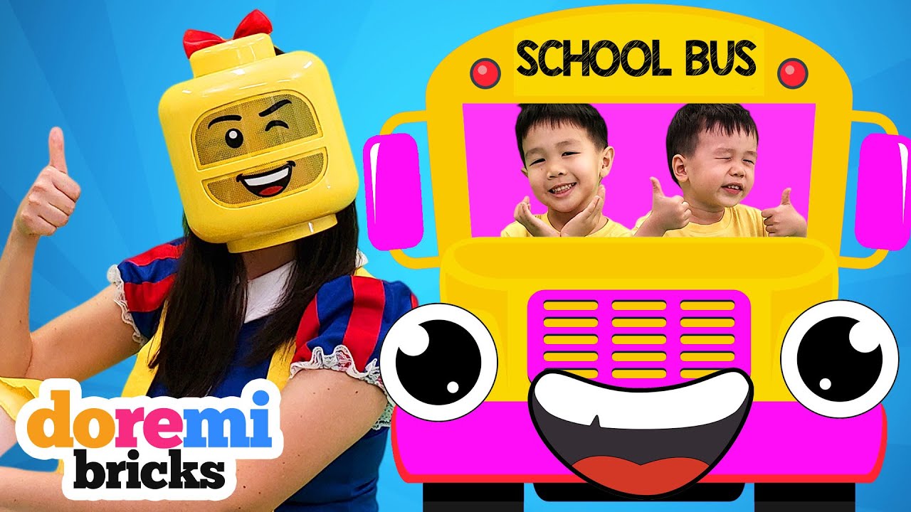 Wheels on the Bus | DoReMi Bricks Kids Songs & Nursery Rhymes - YouTube