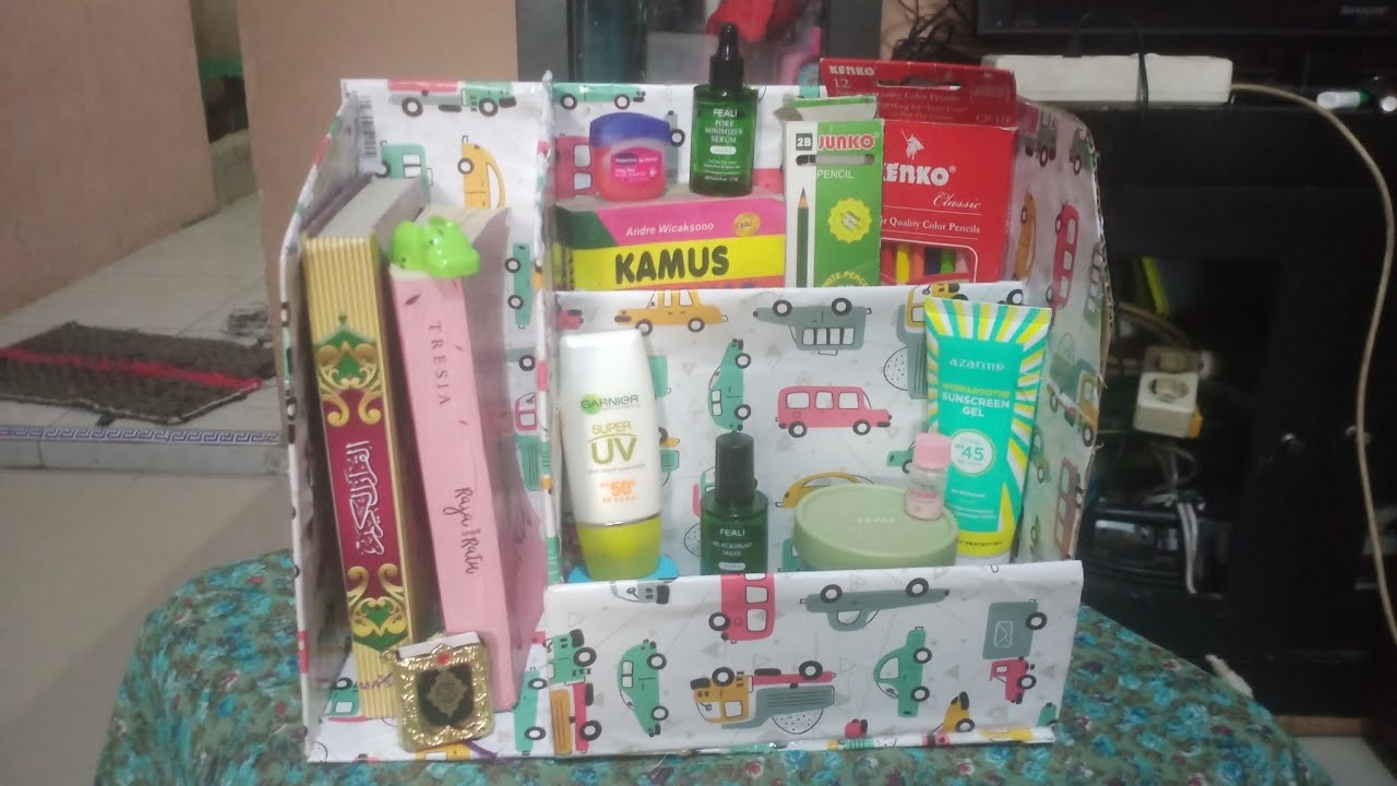 WOW KEREN!! MEMBUAT RAK DARI KARDUS BEKAS #8dtik - YouTube