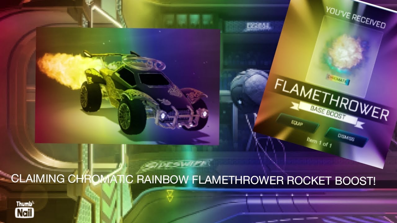 I CLAIMED CHROMATIC RAINBOW *FLAMETHROWER* ROCKET BOOST AND IT IS ...