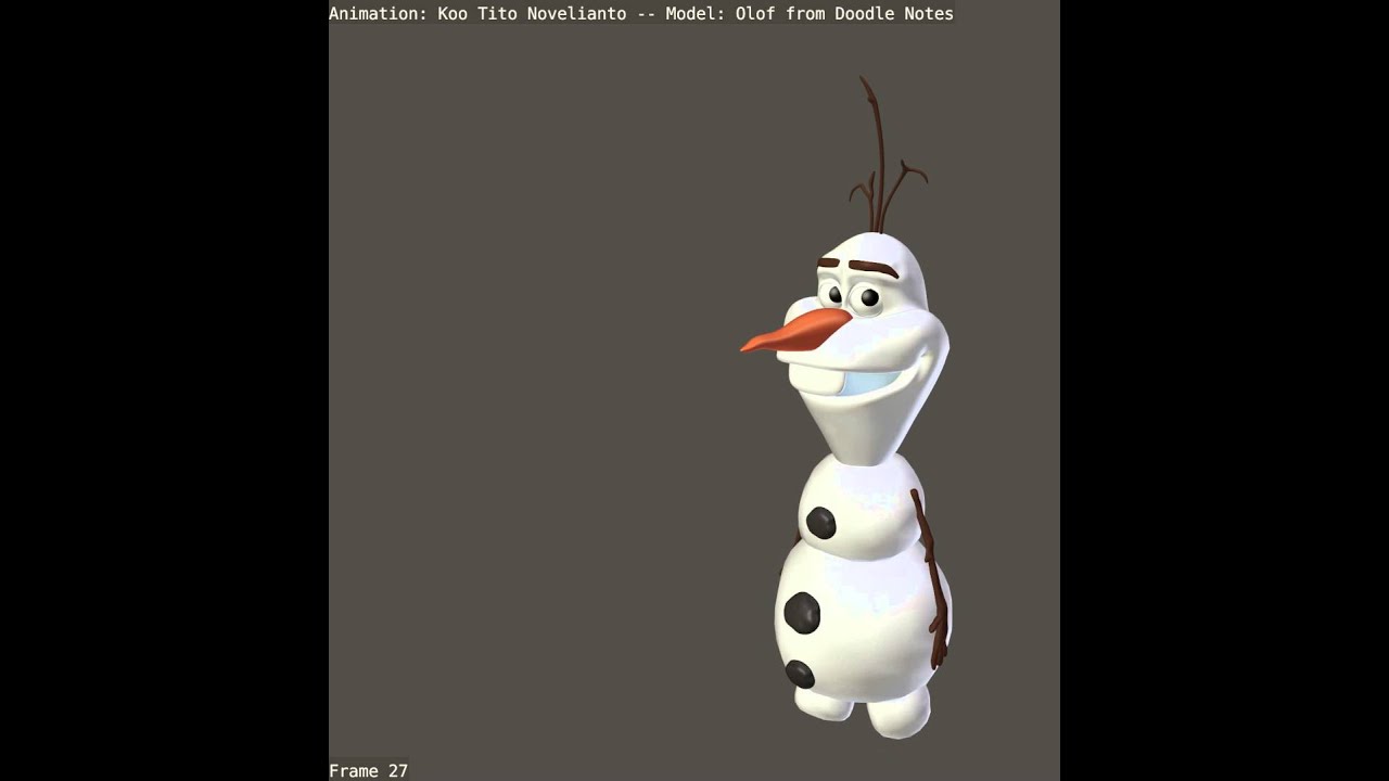 [BLENDER] Animation Study: Olaf "Olof" from Doodle Notes - Camera ...