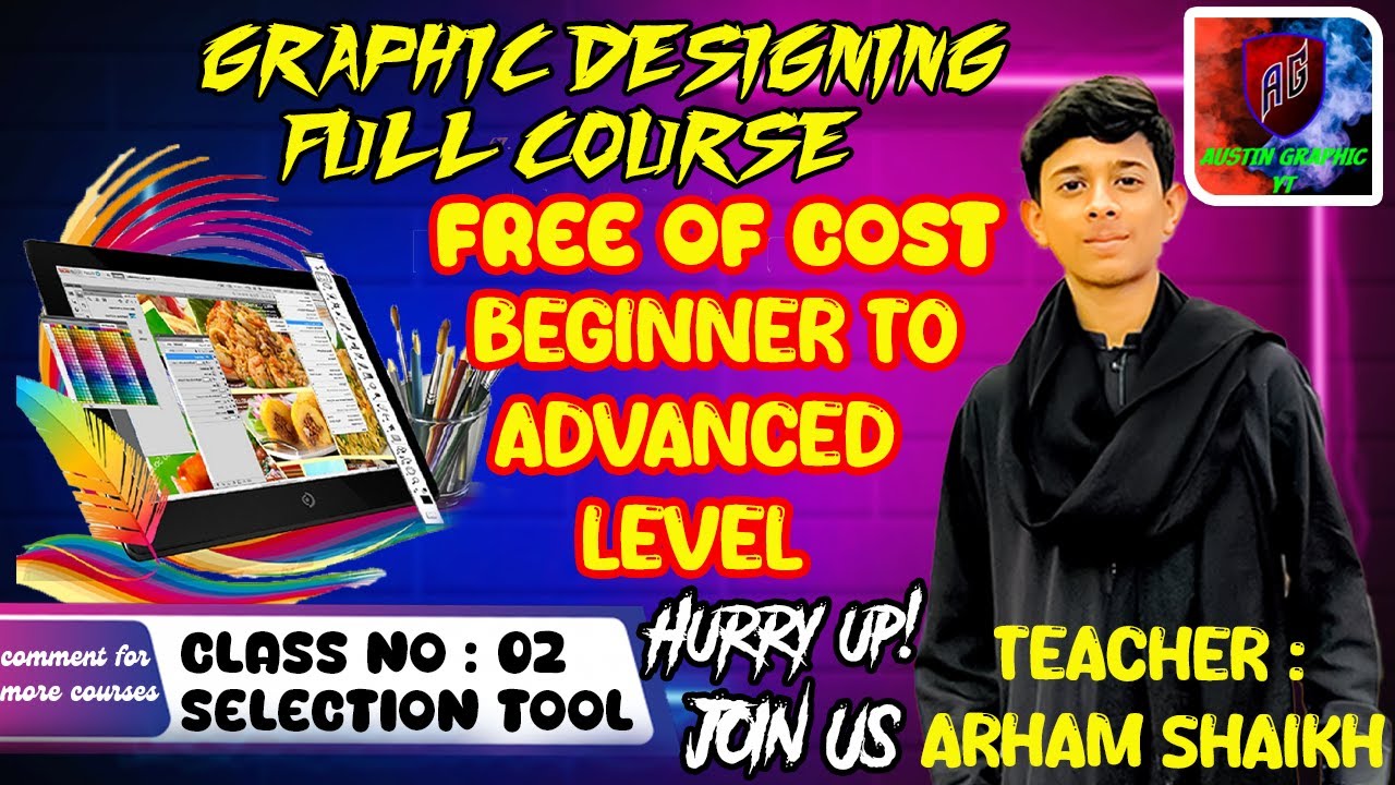 Graphic designing class 2 selection tool - YouTube