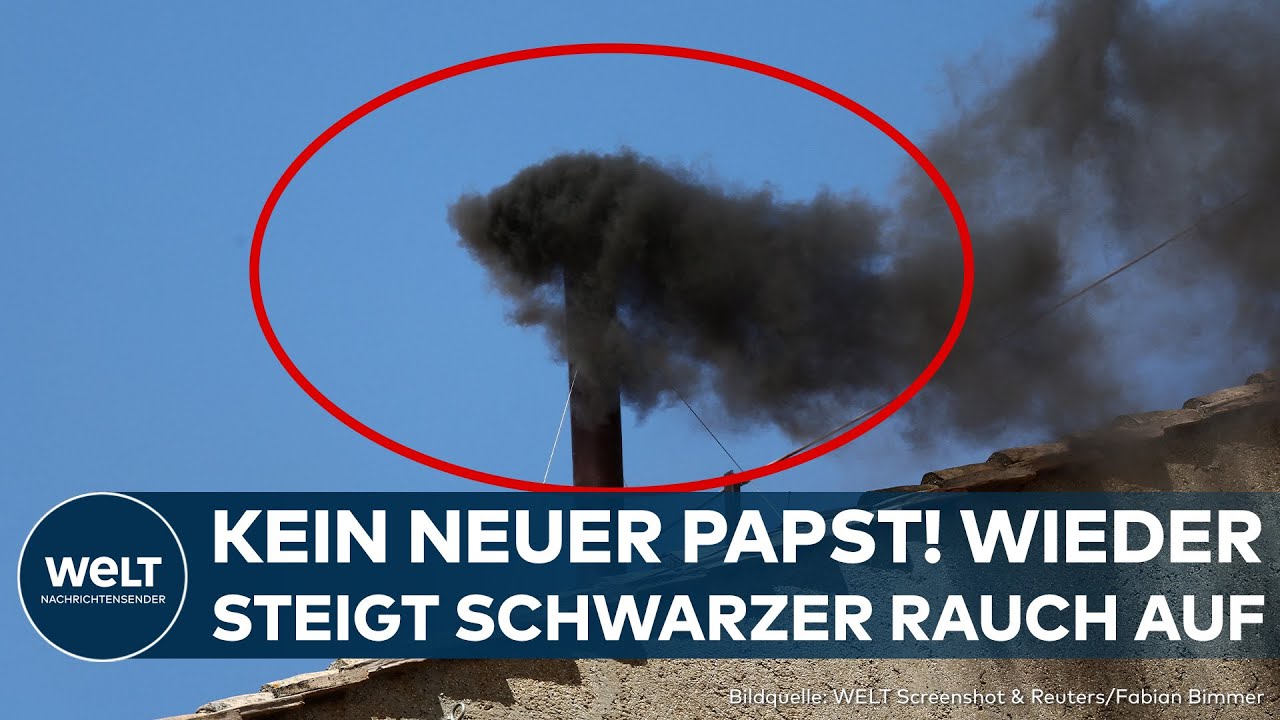 KONKLAVE: Schwarzer Rauch nach zweitem Wahlgang! Noch kein neuer Papst ...