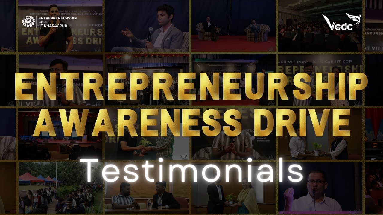 Members' Thoughts on Entrepreneurship Awareness Drive | E-Cell, VIT Pune - YouTube