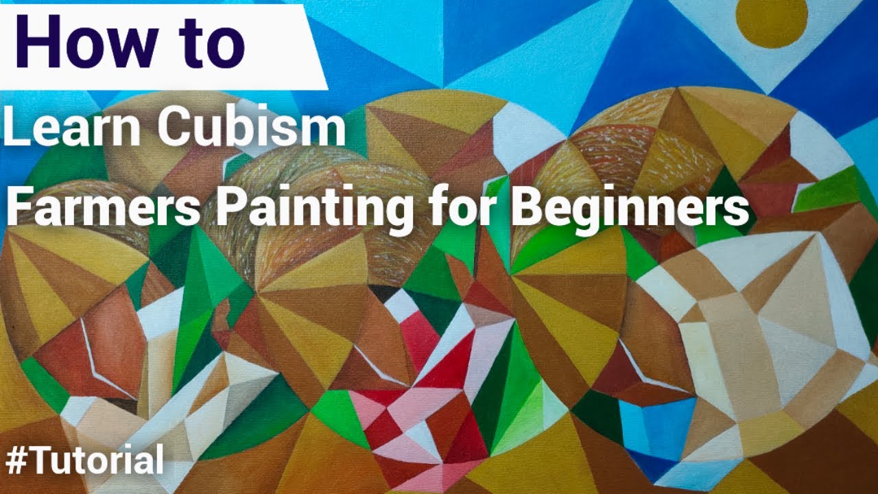 Acrylic Painting | Farmers Painting for Beginners | Cubism Art Style ...