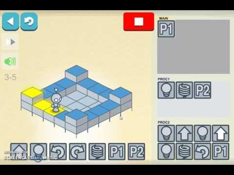 HOUR OF CODE STEM puzzle game based on coding kids programming Lightbot - 3 Loops - Level 5 ...
