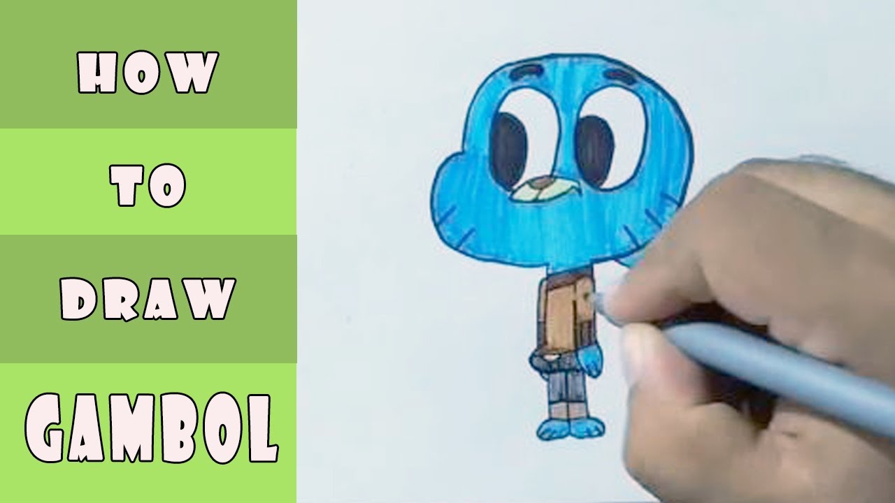 How to draw Gambol Character كيف ترسم شخصية جامبل - YouTube