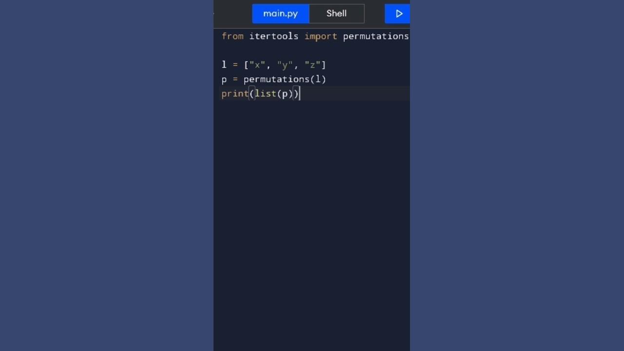 Python Permutations Explained In Only 29 Seconds Python Programming Coding Youtube