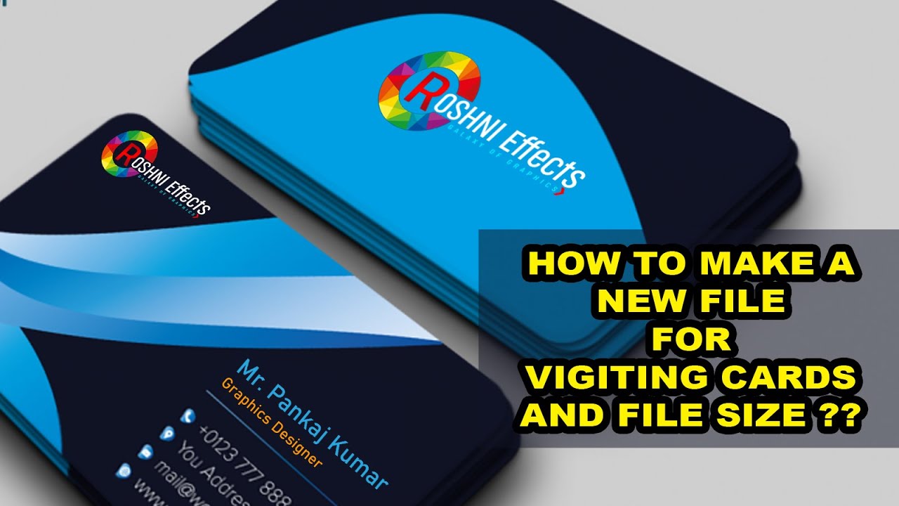 Vigiting card size? Photoshop main Vigiting Card Keise Banaye | How to ...