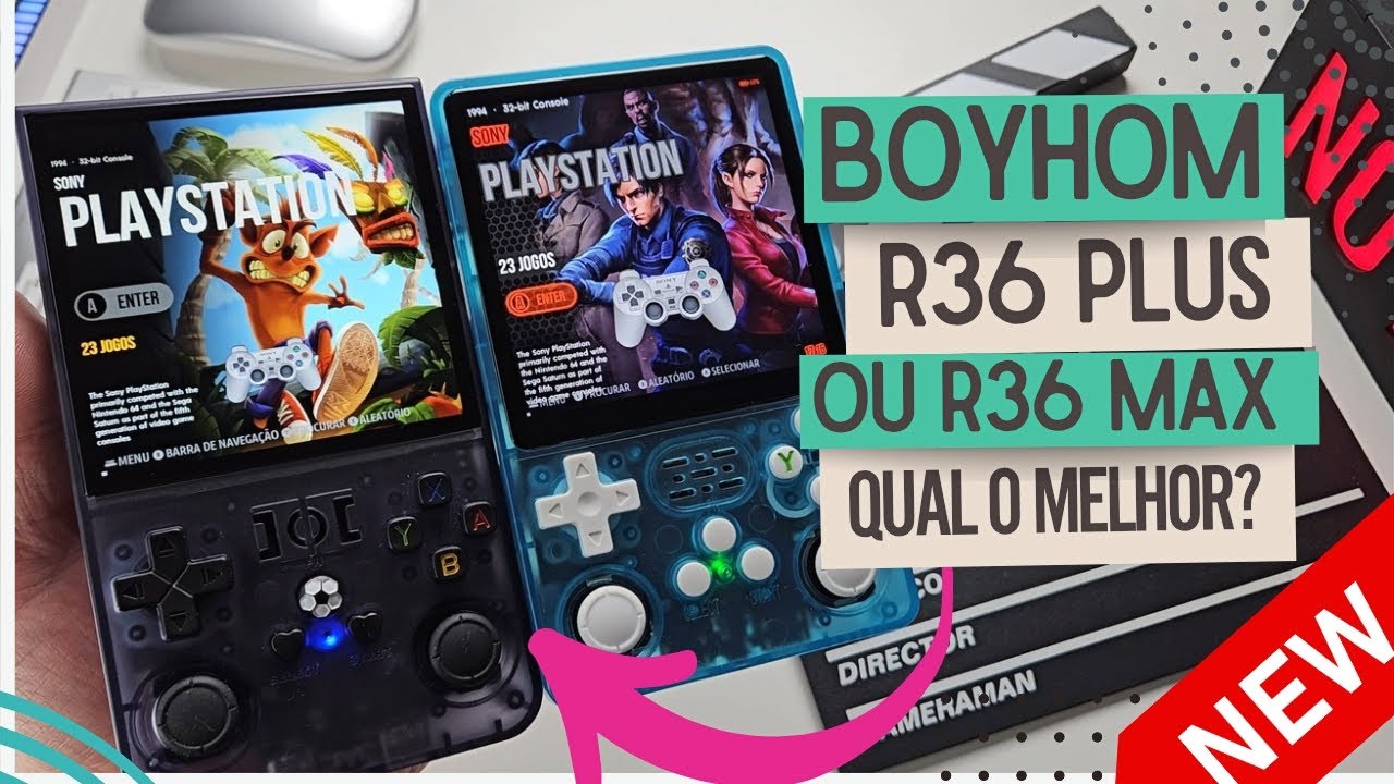 R36 PLUS Ou R36 MAX Qual o Melhor Console Com Tela De 4 POLEGADAS ...