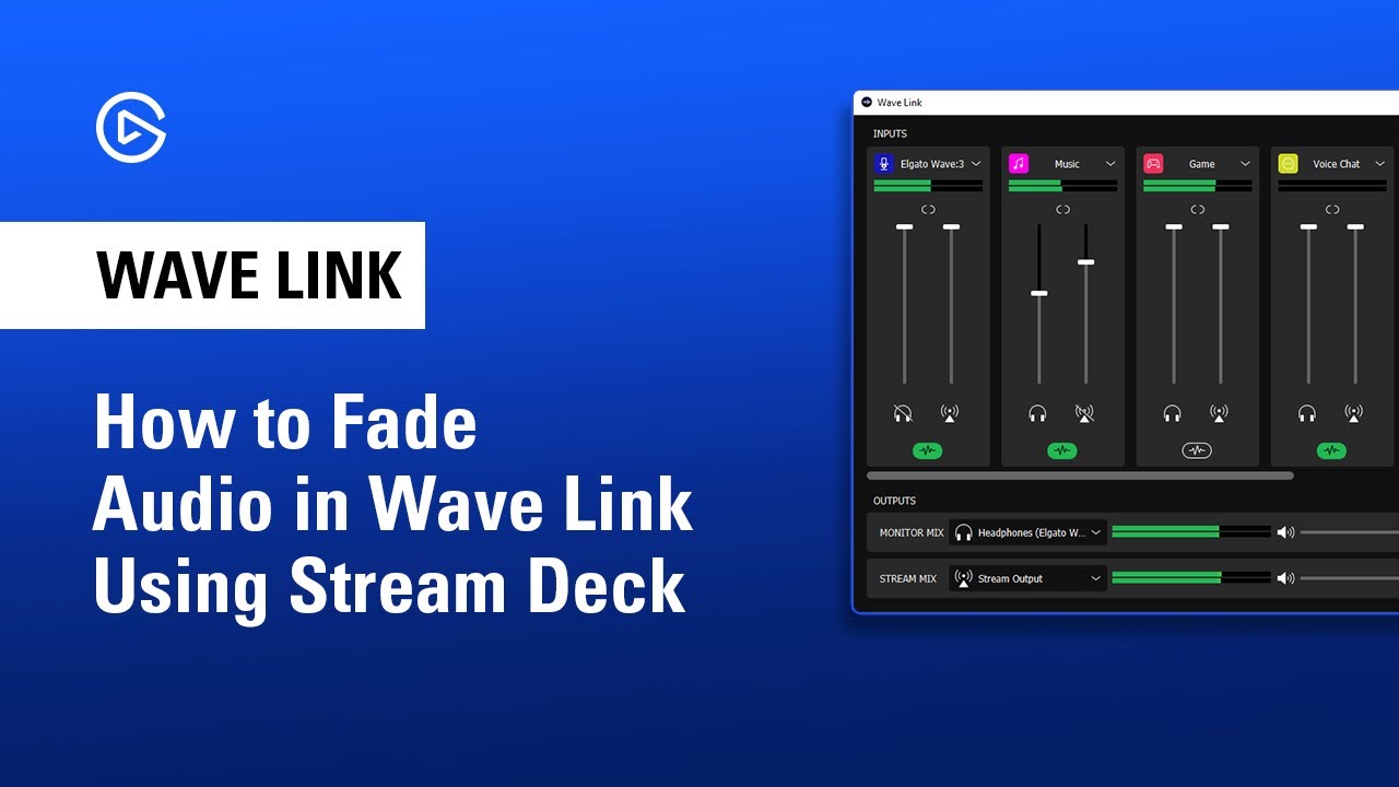 How to Fade Audio in Elgato Wave Link Using Stream Deck - YouTube
