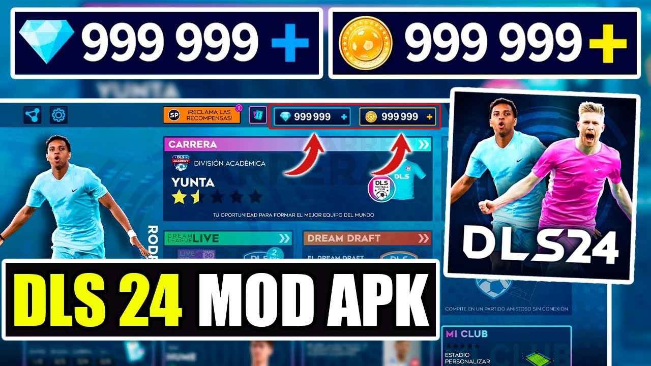 Dream League Soccer 2024 HACK/MOD ⚽ Obtén MONEDAS y GEMAS INFINITAS en ...
