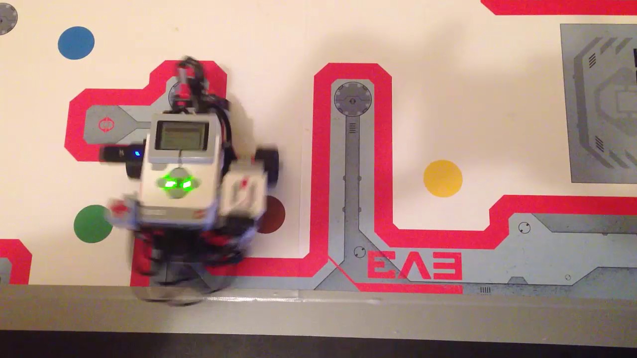 EV3 Red Line Follower (tuned 80pc speed) RLI and Speed PD Controlled ...
