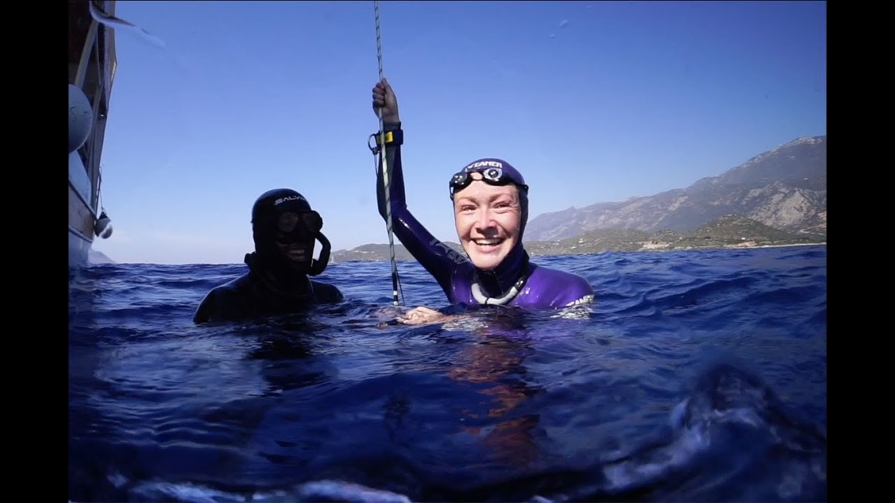 Marianna Gillespie - Freediving training in Turkey - YouTube