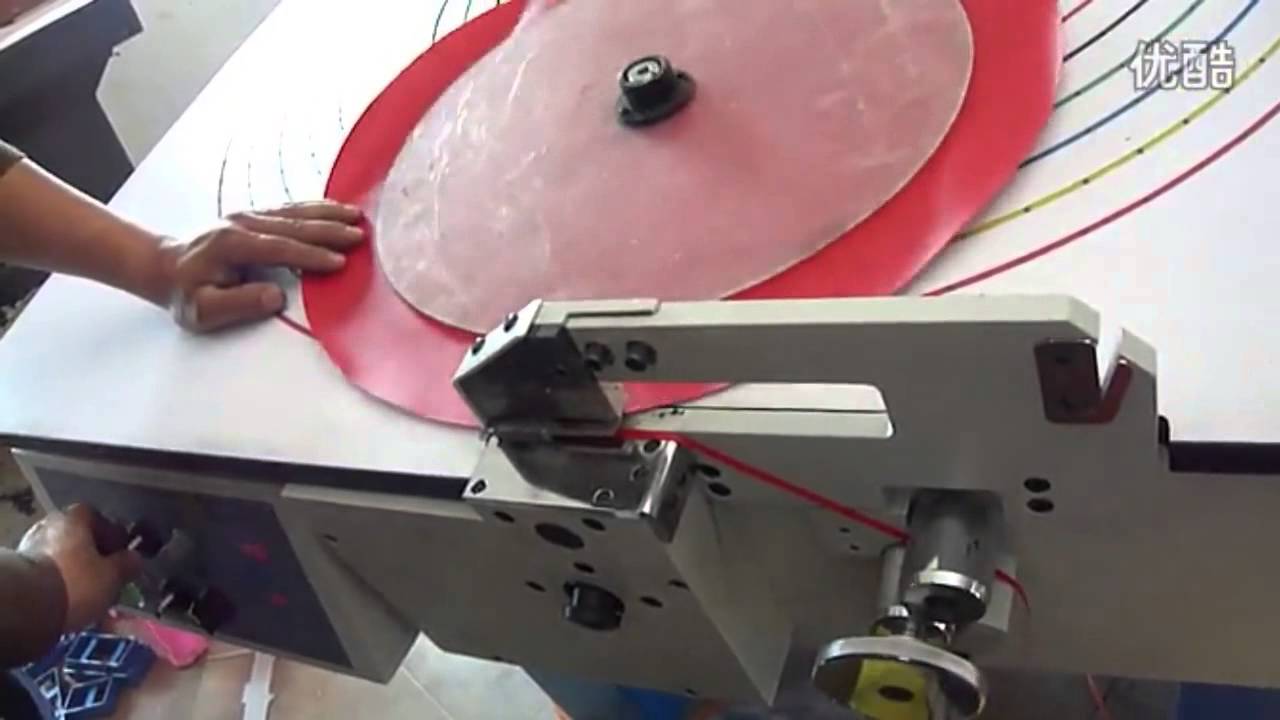 leather spire cutting line machine - YouTube