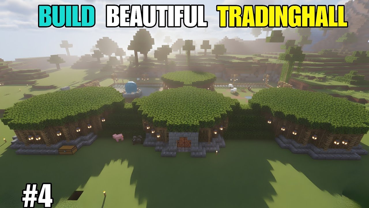 I BUILD A BEAUTIFUL VILLAGERS TRADING HALL IN ||MINECRAFT Survival ...