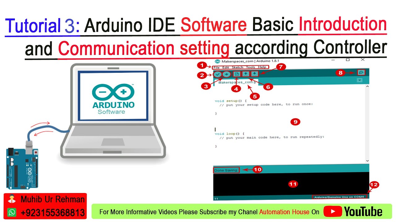 Arduino Ide Software Basic Introduction And Com Port Setting Urduhindi Softwareintro Youtube