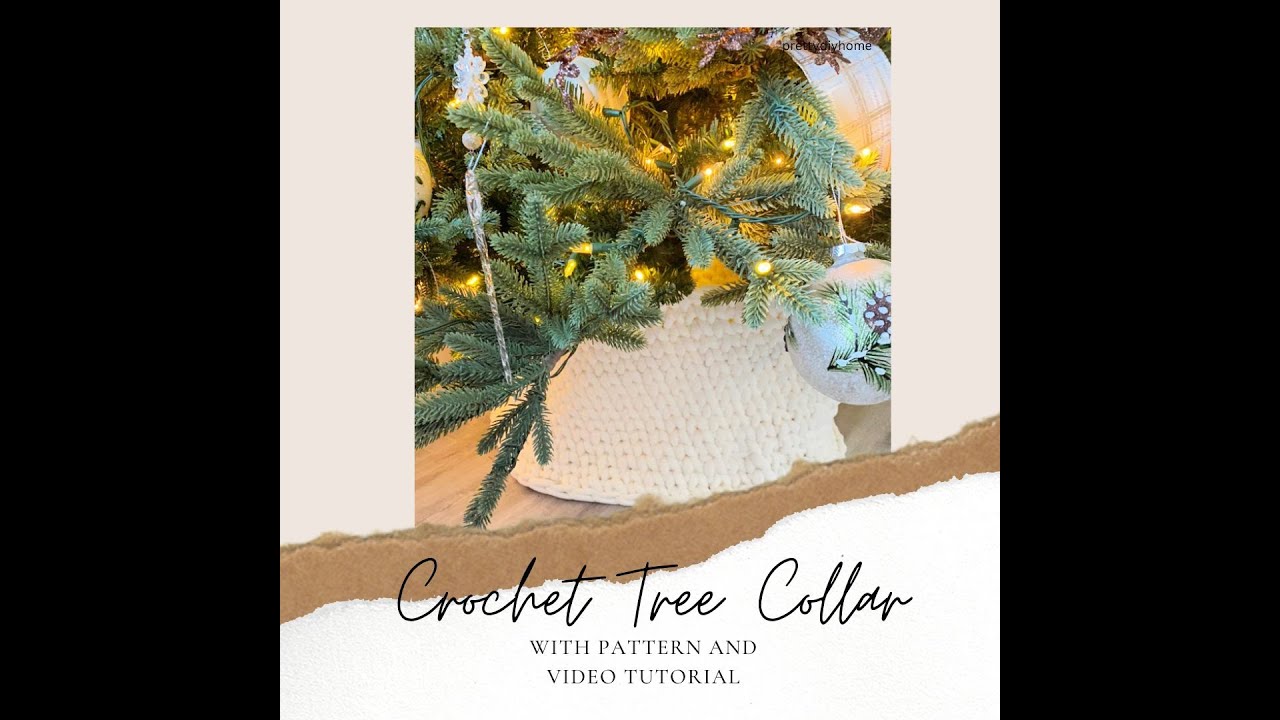 Crocheted Christmas Tree Collar - YouTube