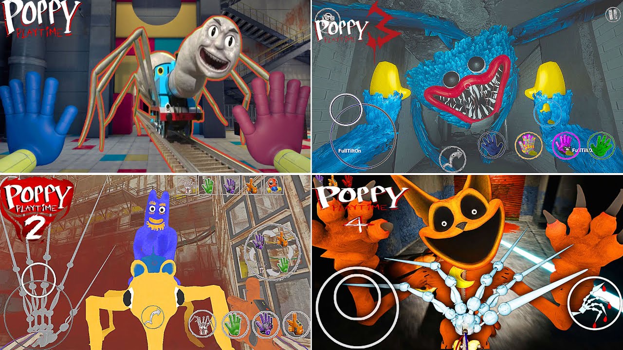 Watch All The New Jumpscares In Poppy Playtime 1-2-3-4 Mobile Full Game ...