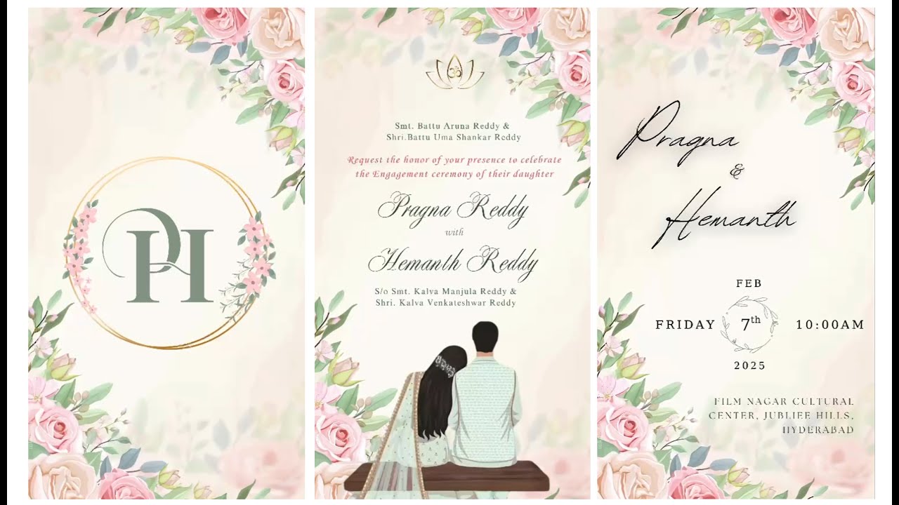 Pragna Reddy with Hemanth Reddy -- Engagement Ceremony - YouTube