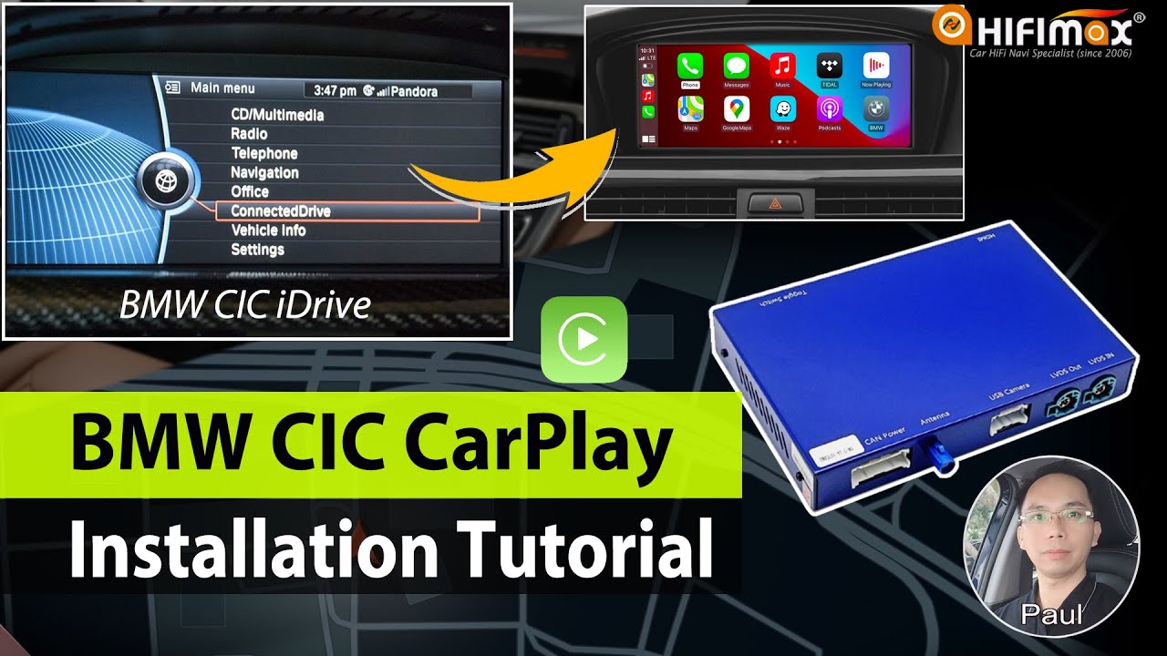 How to install BMW CIC MMI CarPlay box? BMW 1/3/5/6/7er X1 X3 X5 X6 Z4 ...