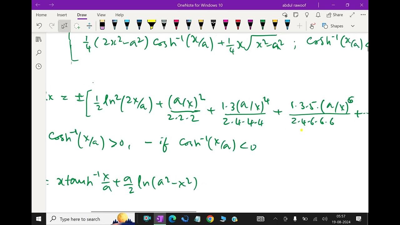 Mathematical formulae and their explanation: Integrals of inverse ...