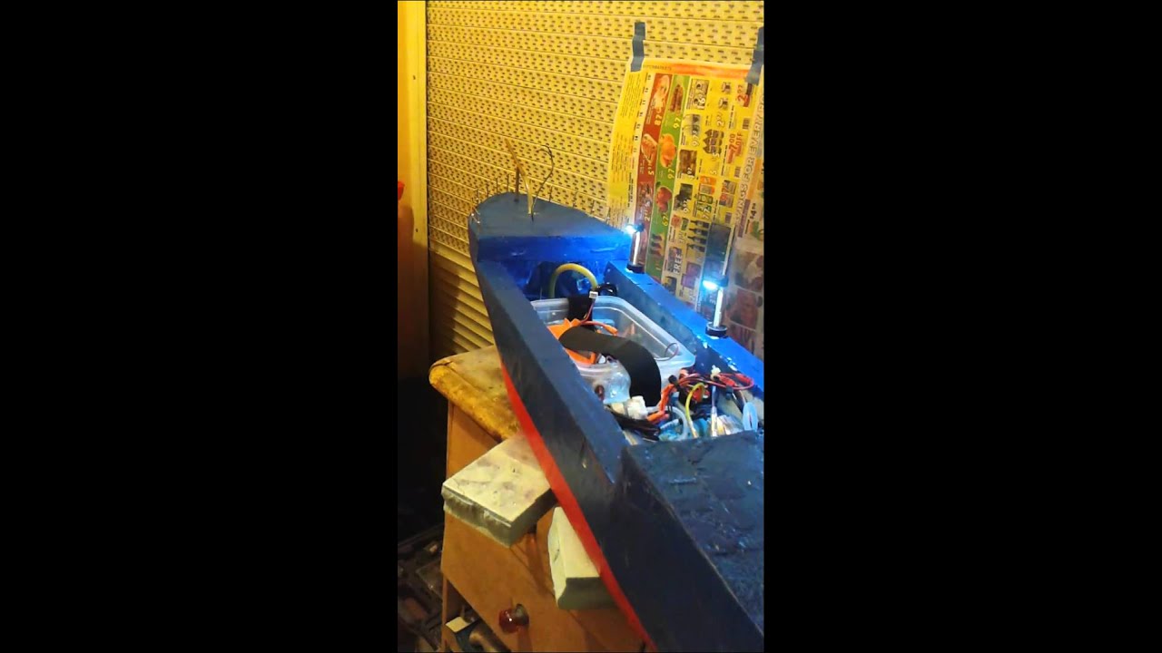 RC container ship built from block of styrofoam - YouTube