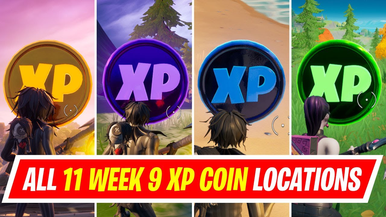 All XP COINS LOCATIONS IN FORTNITE SEASON 4 Chapter 2 (WEEK 9) - YouTube