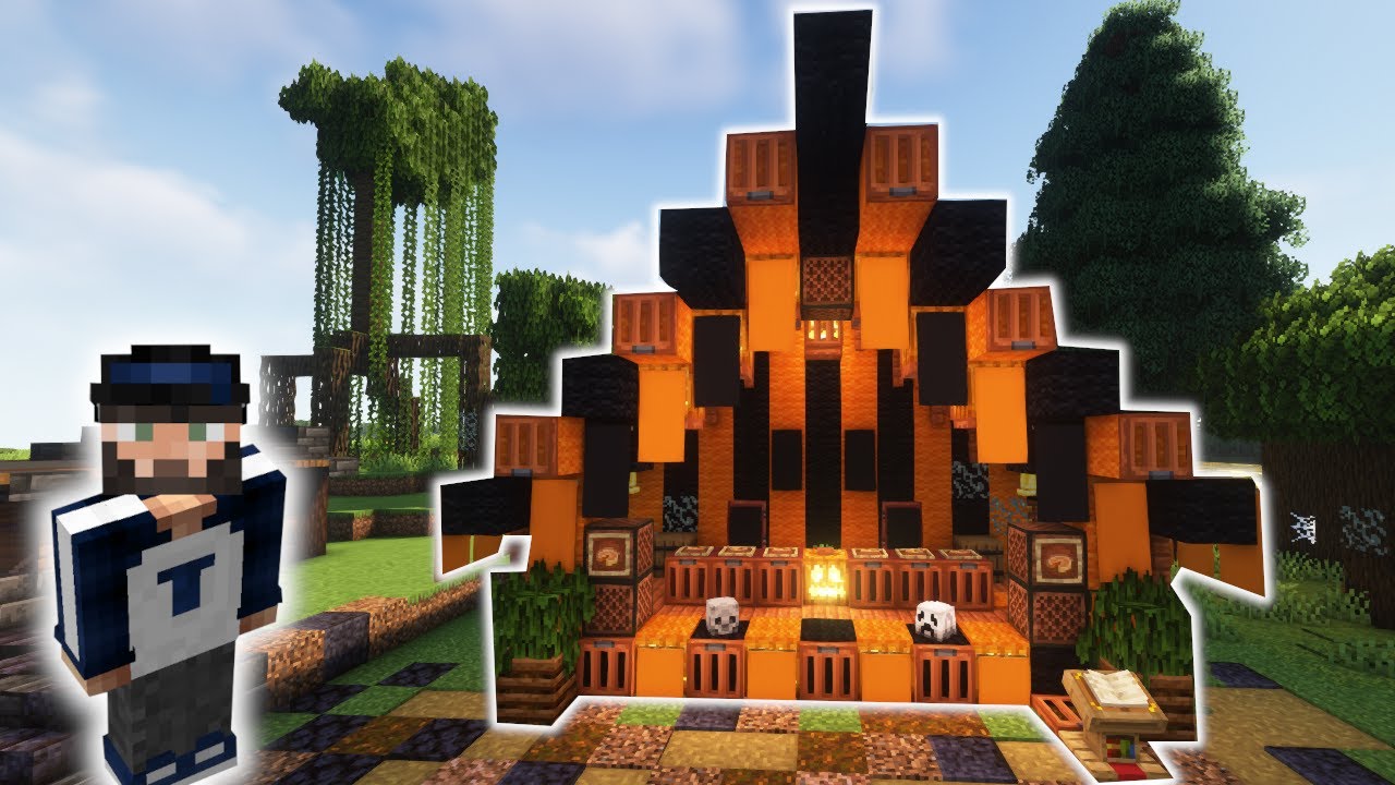 How to Build a WORKING Eating Contest Booth - Minecraft Halloween ...