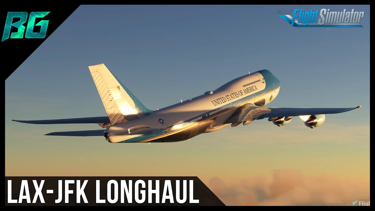 Air Force 1 LAX-JFK Long Haul | B747 Salty Mod | MSFS - YouTube