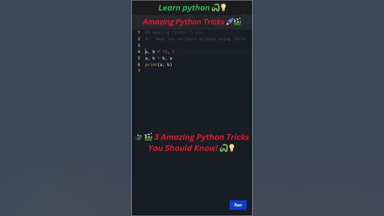 3 Mind-Blowing Python Tricks You Must Know! 🐍🔥💡 #youtubeshorts #youtube #trending #viralvideo # ...