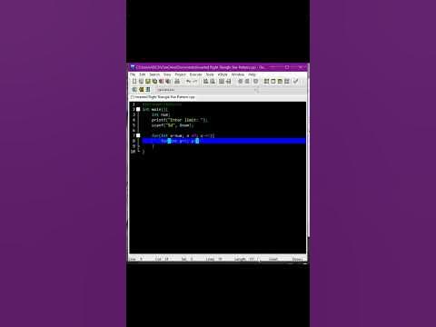 Inverted triangle pattern #coding #codingshortvideo #clanguage #shorts - YouTube