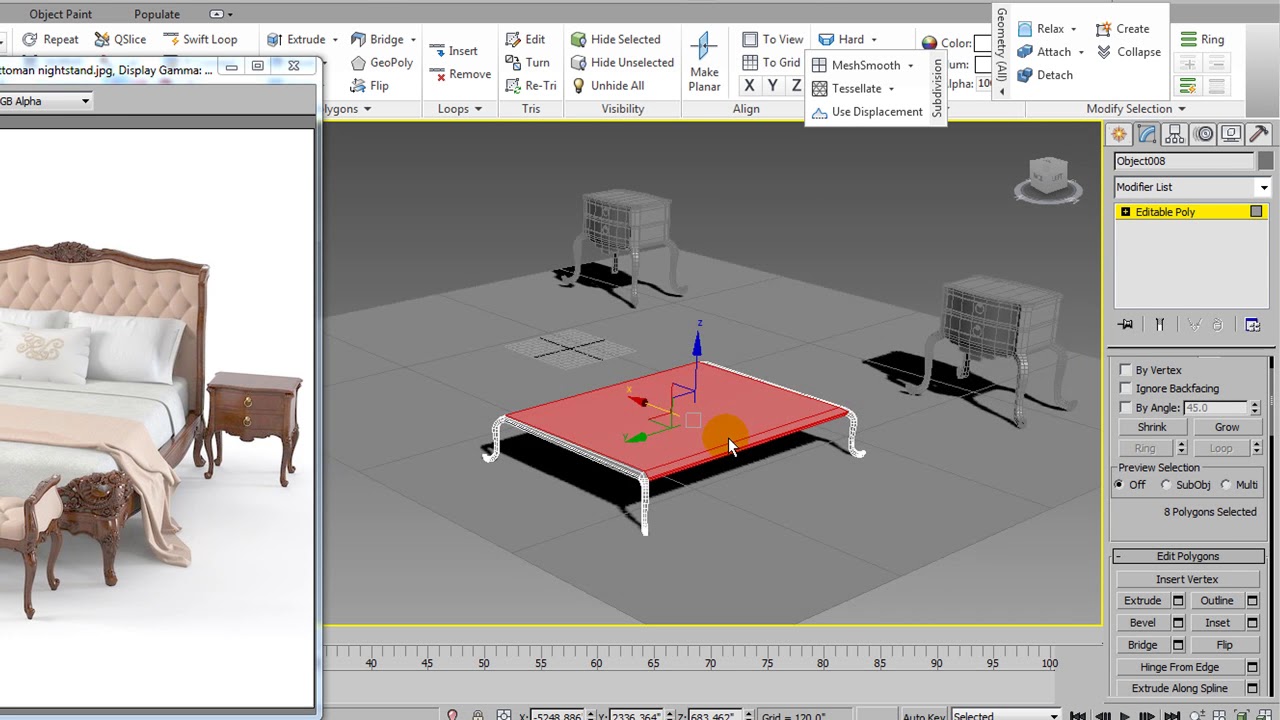 Tutorial on Modeling a furniture in 3dsmax ( Part 4) - YouTube