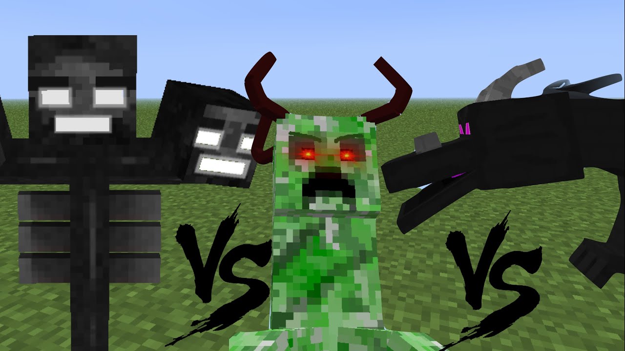 WITHERZILLA vs EXECUTOR DRAGON vs ULTRA CREEPER TITAN: MCPE MOB BATTLES ...