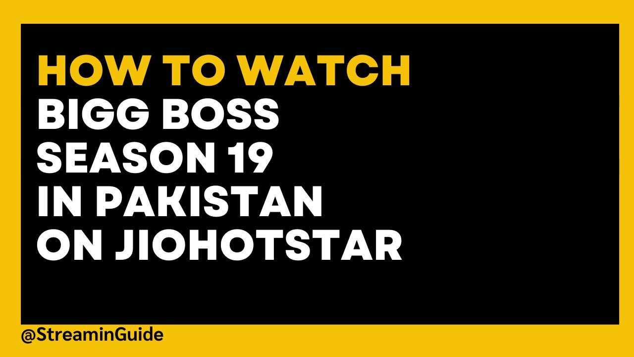 How to watch Bigg Boss 19 in Pakistan - YouTube