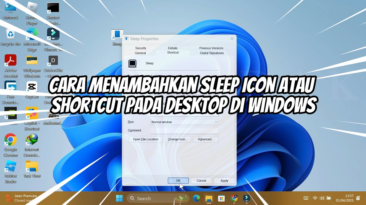 Cara Menambahkan Sleep Icon atau Shortcut pada Desktop di Windows - YouTube