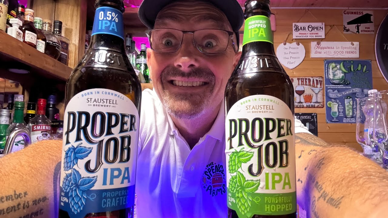 PROPER JOB 0.5% IPA VS PROPER JOB 5.5%ABV . 500ML BOTTLES. A TRUE BLIND ...
