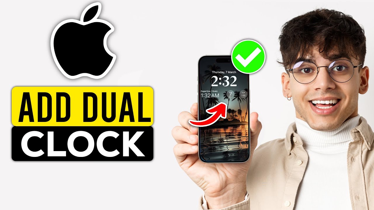 How To Add Dual Clock Widget To iPhone 15/15 Pro Lock Screen - YouTube
