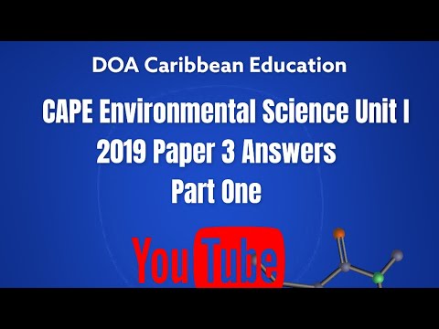 CAPE Environmental Science Unit I Paper 3 Part One - YouTube