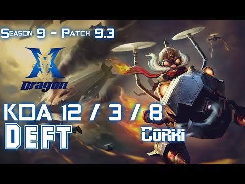KZ Deft CORKI vs EZREAL ADC - Patch 9.3 KR Ranked - YouTube